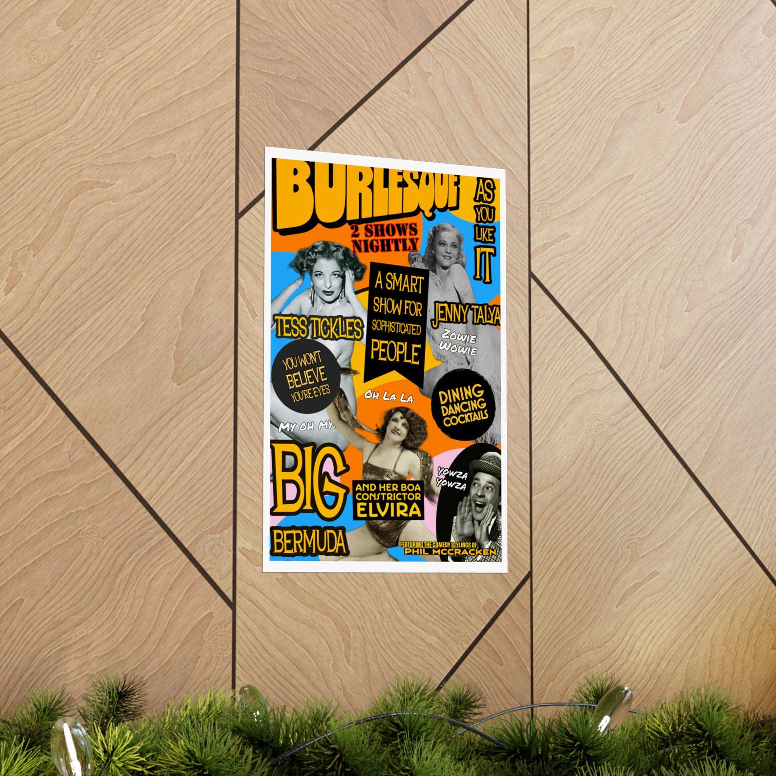 Vintage Burlesque Novelty Retro 1950's Funny Pop Art Matte Vertical ...
