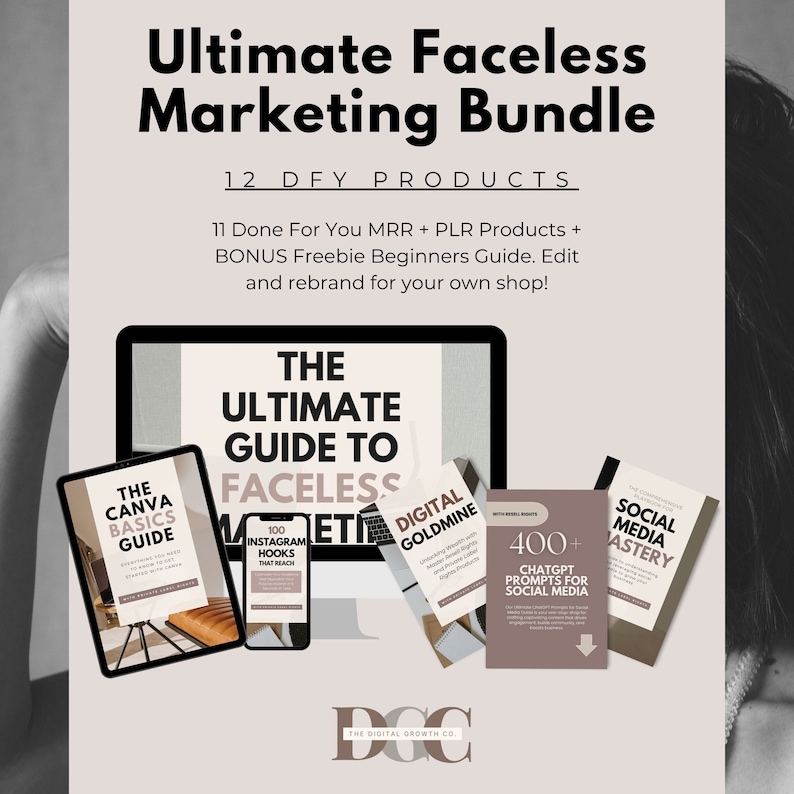 The Ultimate Faceless Marketing Bundle PLR | 12 DFY Products - Etsy