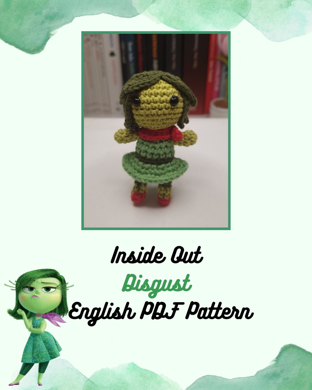 Inside Out Disgust English PDF Pattern, Crochet Pattern, Disgust PDF ...