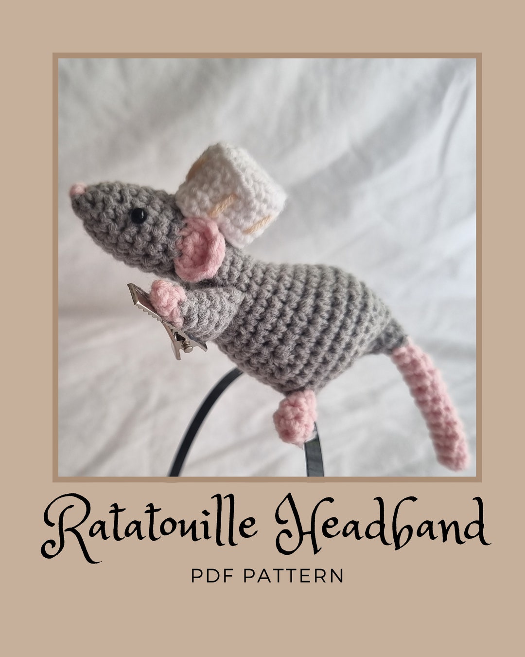 Ratatouille Headband Crochet Pattern: Amigurumi Tutorial (PDF) - Etsy