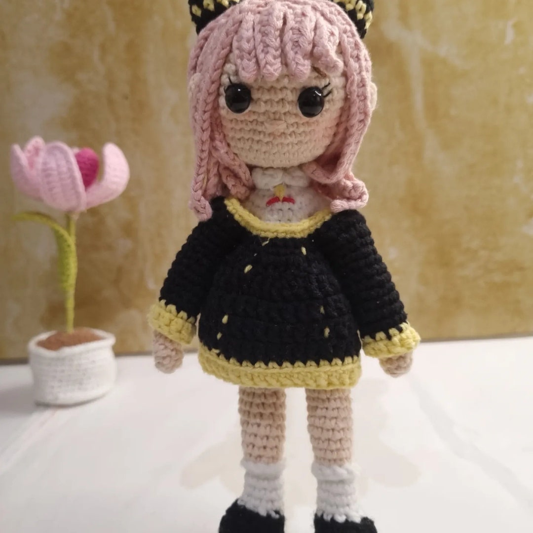 Anya Forger Crochet Doll: Spy X Family Anime Amigurumi - Etsy