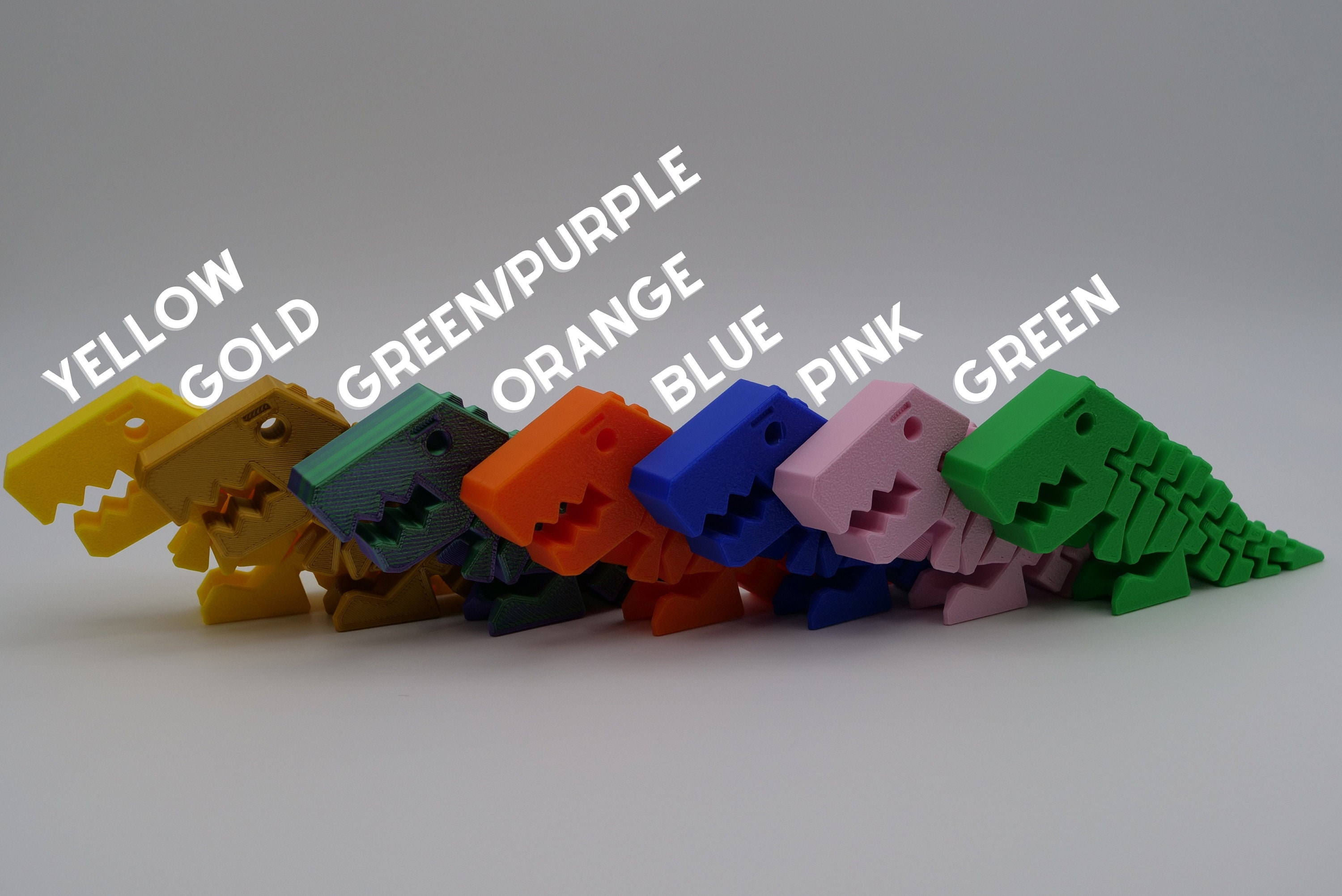 Flexi Rexi the 3D Printed Articulated Fidget Dinosaur for on the Go ...