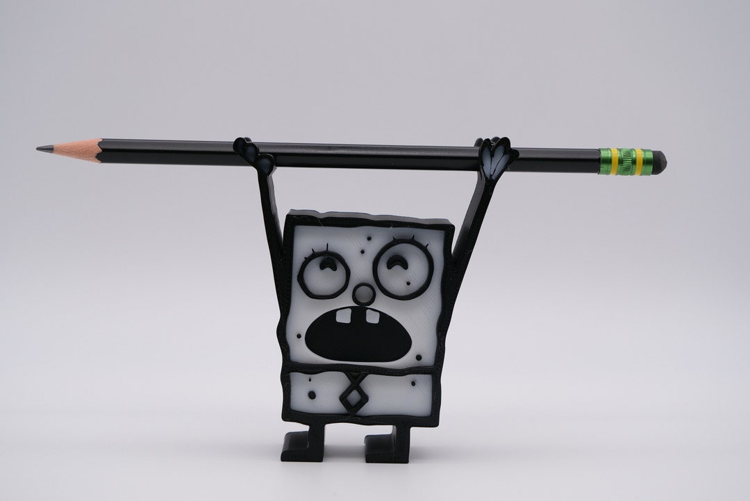 Doodlebob Pencil Holder: 3D Printed Fan Art Desk Organizer Holds Pens ...