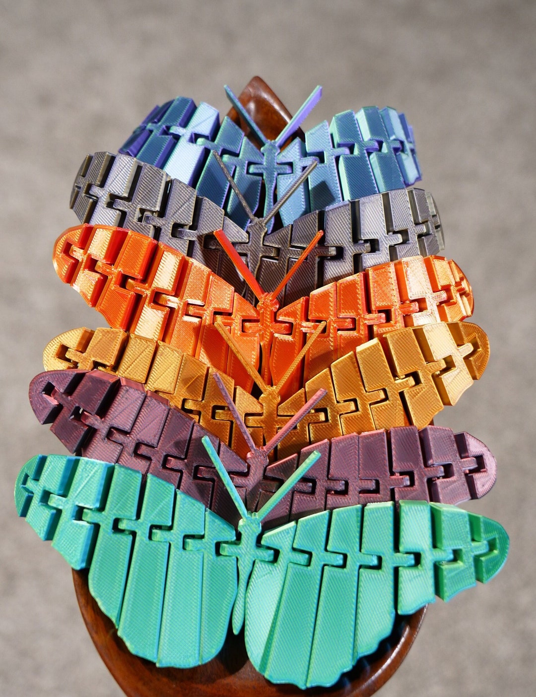 Articulated Butterfly Fidget 3D Printed Desk Toy Pocket Sized - Etsy