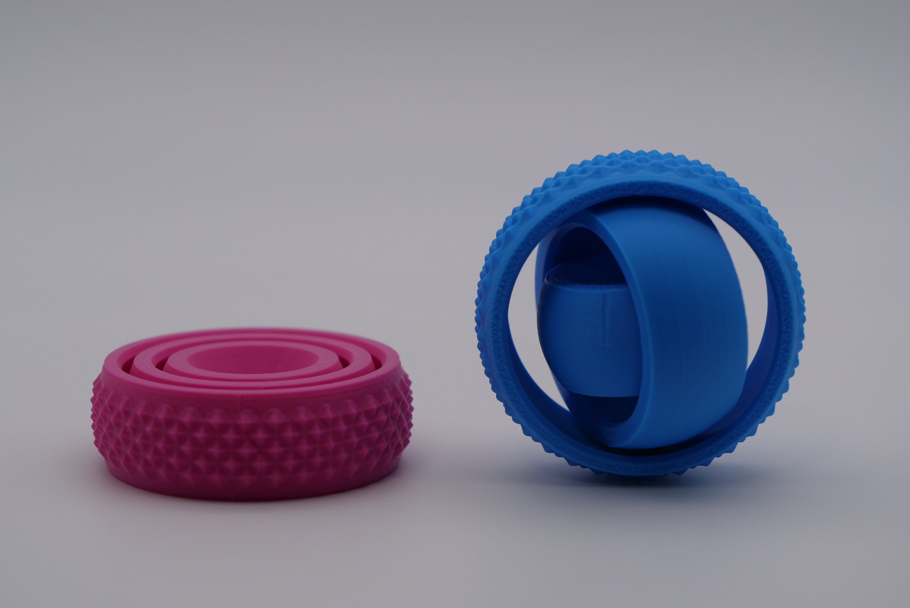 Spinning Gyro Fidget Spinner 3D Printed Sensory Toy Quiet Pocket Sized ...