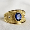 14K Solid Gold Raven Bird Signet Ring, Gold Crow Ring, Gothic Gold Ring ...