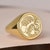 14K Solid Gold Memento Mori Signet Ring, Amor Fati Gold Ring, Stoicism ...