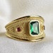 14K Solid Gold Raven Bird Signet Ring, Gold Crow Ring, Gothic Gold Ring ...