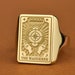 14K Gold King of Heart Signet Ring, Playing Card Rectangle Ring, Casino ...