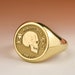 14K Solid Gold Memento Mori Signet Ring, Amor Fati Gold Ring, Stoicism ...