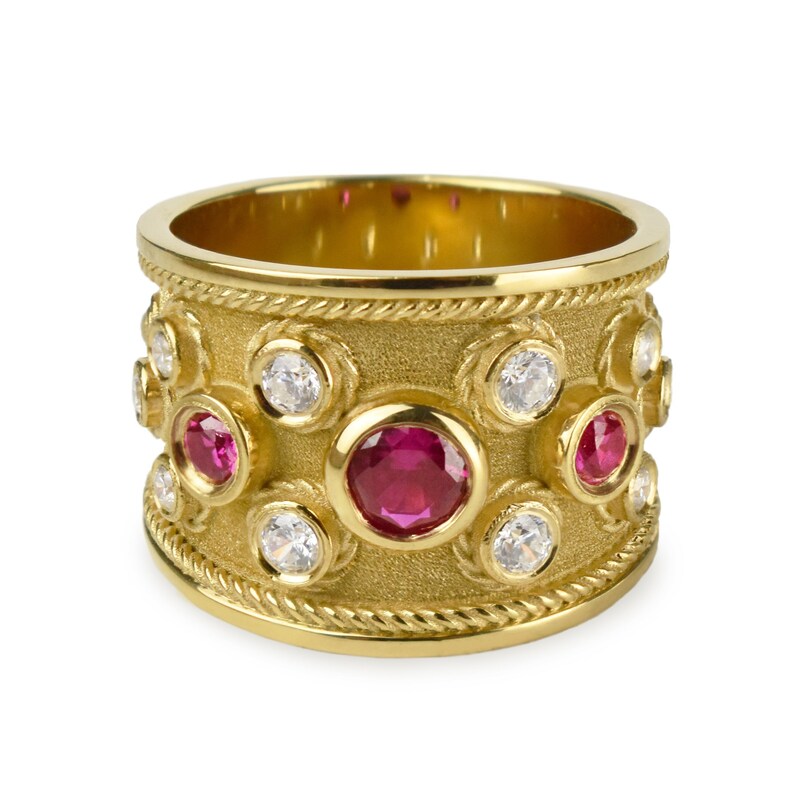 Wide Gold Ring - Etsy