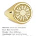 14K Gold Sunflower Signet Ring, Gold Daisy Signet Ring, Dainty ...