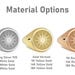 14K Solid Gold Sun Signet Ring for Men, Celestial Signet Ring, Sun Ray ...