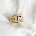 14K Gold Blue Sapphire Tuscany Ring for Women, Blue Sapphire Etruscan ...