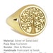14K Gold Tree of Life Signet Ring, Family Tree Gold Ring, Personalized ...