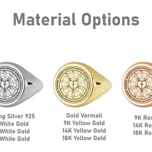 14K Gold Luther Rose Signet Ring, Martin Luther Seal Ring, Lutheran ...