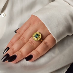 14K Gold Medieval Emerald Ring, 17th Century Spanish Emerald Ring ...