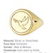 14K Solid Gold Dove Signet Ring, Dove With Olive Branch Charm ...