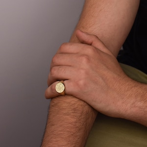 14K Gold Seven Archangel Signet Ring, Occult Signet Ring, Seal of the 7 ...