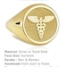 14K Gold Medical Alert ID Signet Ring, Emergency Medical Info Ring ...