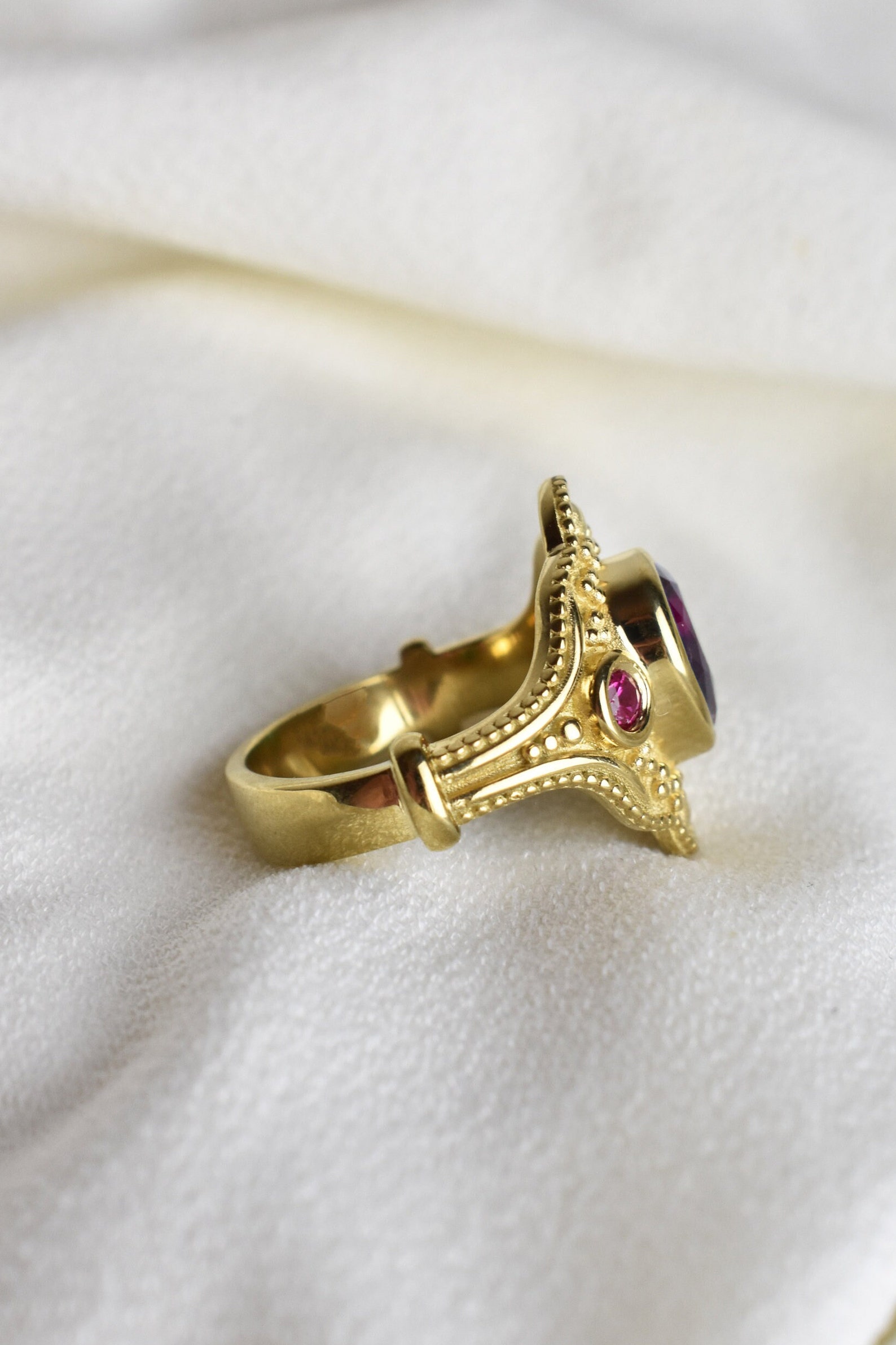 Gold Filigree Ruby Ring, Ancient Greek Ruby Ring, Red Ruby Stone Ring ...