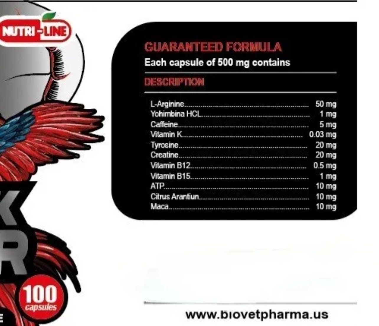 Nutri-line Black Viper Vitamina Gallos/ Booster Supplement for Rooster ...