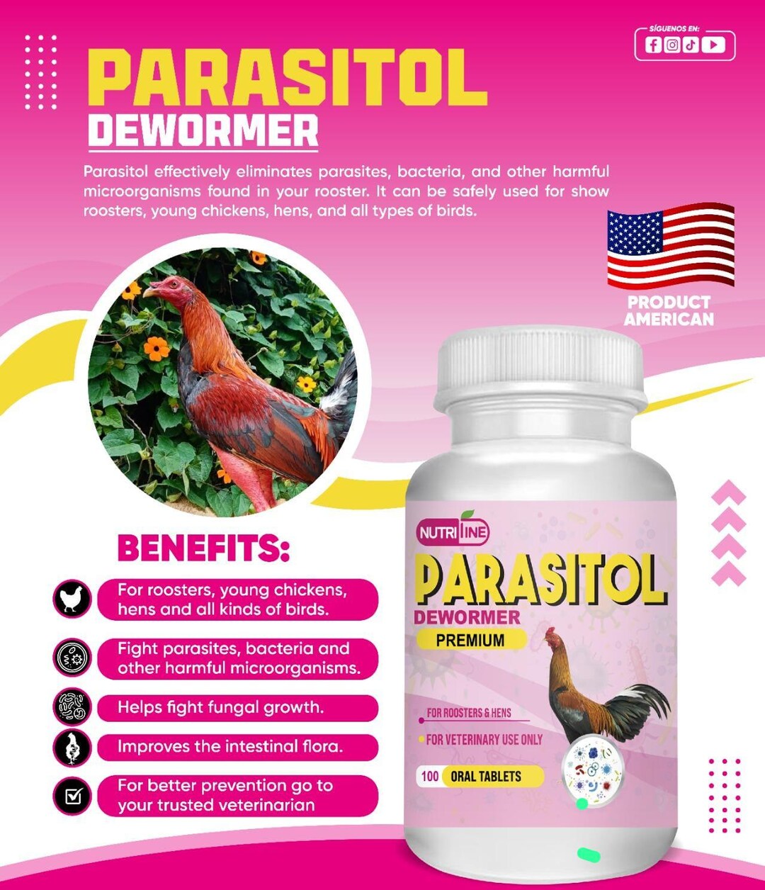 Dewormer for Chickens, Rooster, and Hens. Desparasitante Para Gallos ...