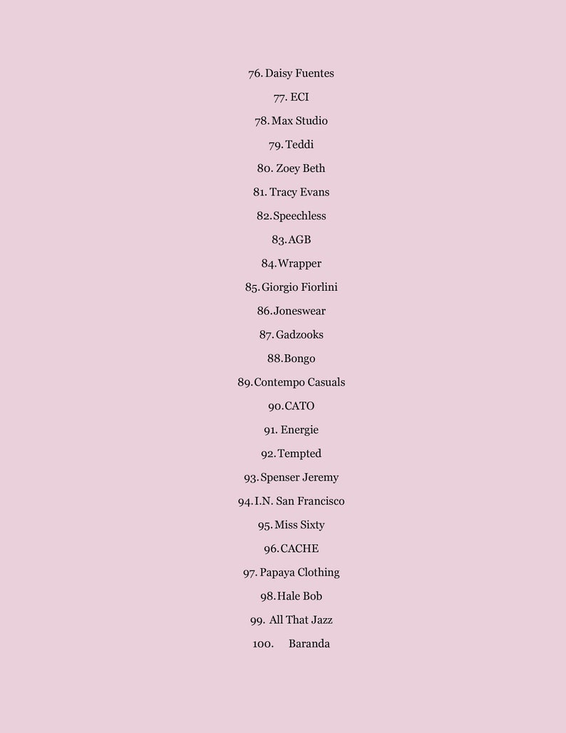 The Ultimate Vintage Brand List - Etsy