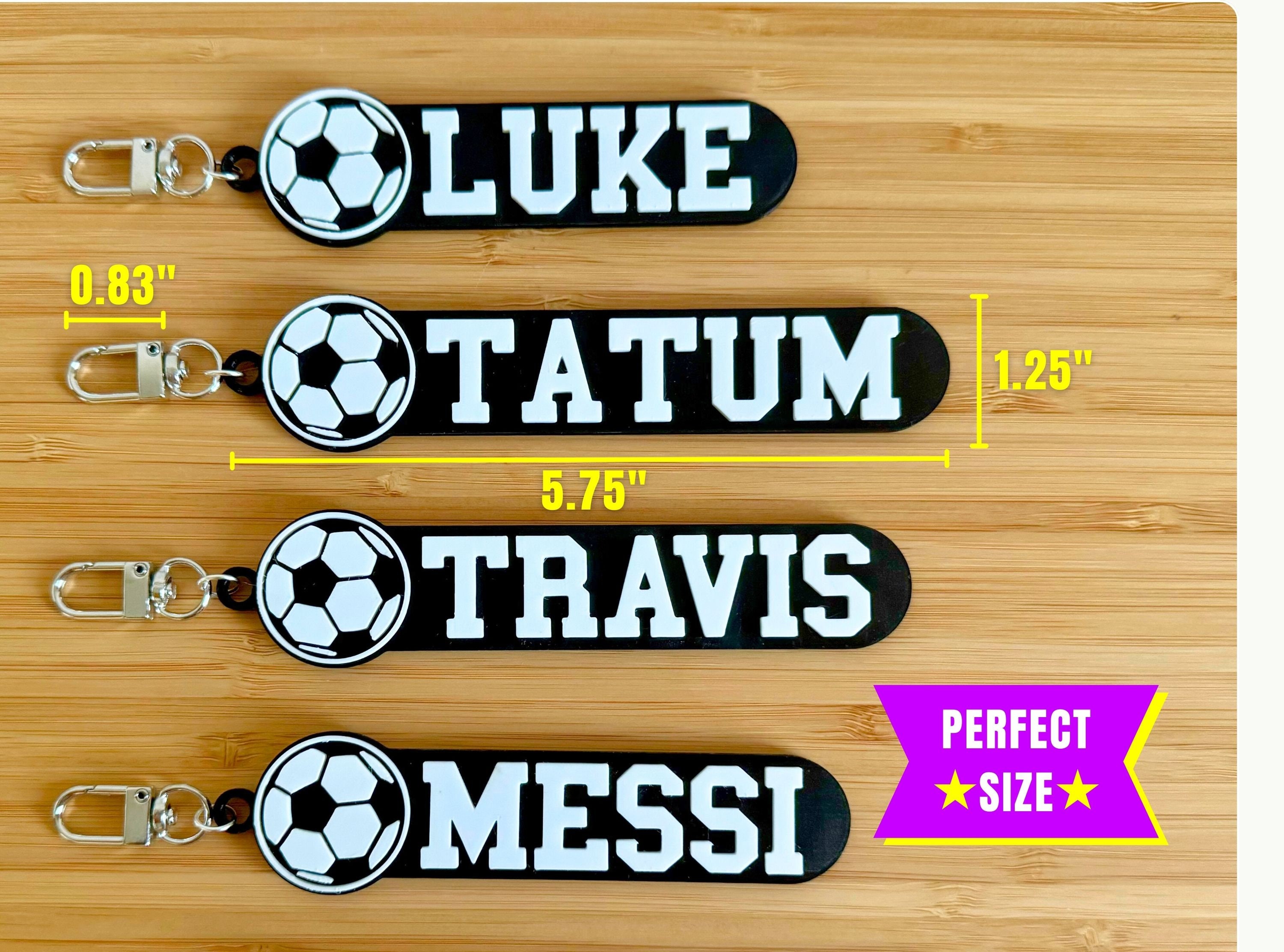 Personalized Soccer Keychain, 3D Printed Name Tag, Bag Charm - Etsy