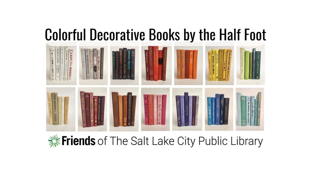 Colorful Decorative Books by the Half Foot | Designer Decor | Book ...