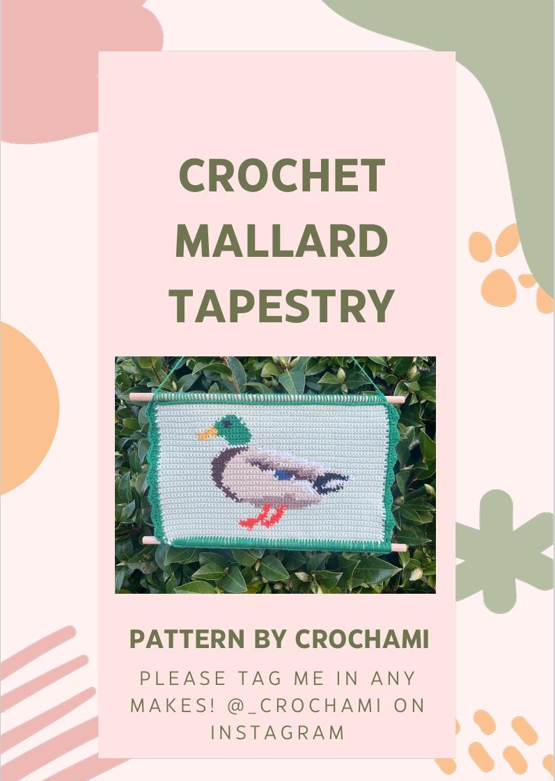 Mallard Duck Tapestry Crochet Pattern - Etsy