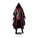 Pure Black and Red Leather Hooded Cloak , Leather Cloak for Cosplay ...