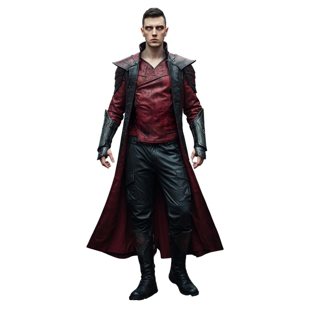 Handmade Leather Vampire Trench Coat - Steampunk Gothic Coat - Gothic ...