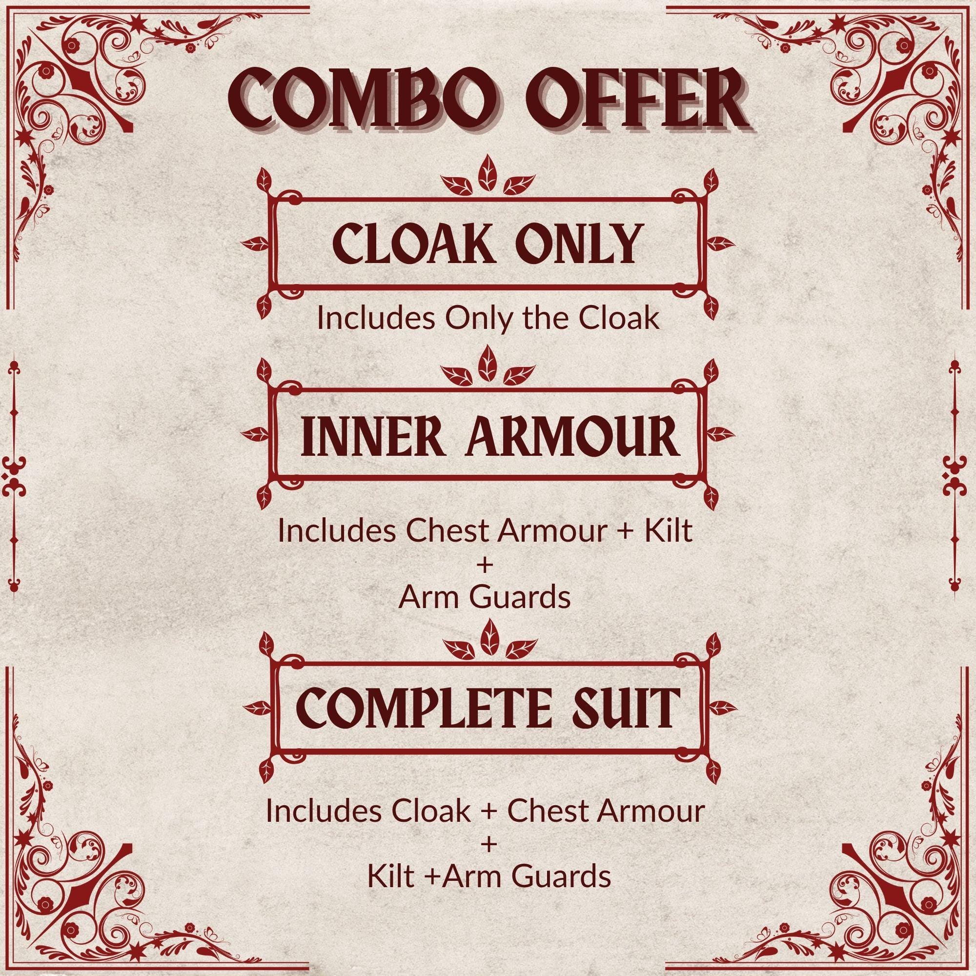100% Genuine Leather Cloak and Armor Suit | Handmade Gothic Leather ...