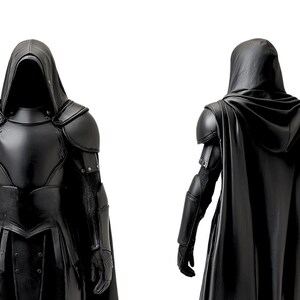 100% Genuine Leather Cloak and Armor Suit | Handmade Gothic Leather ...
