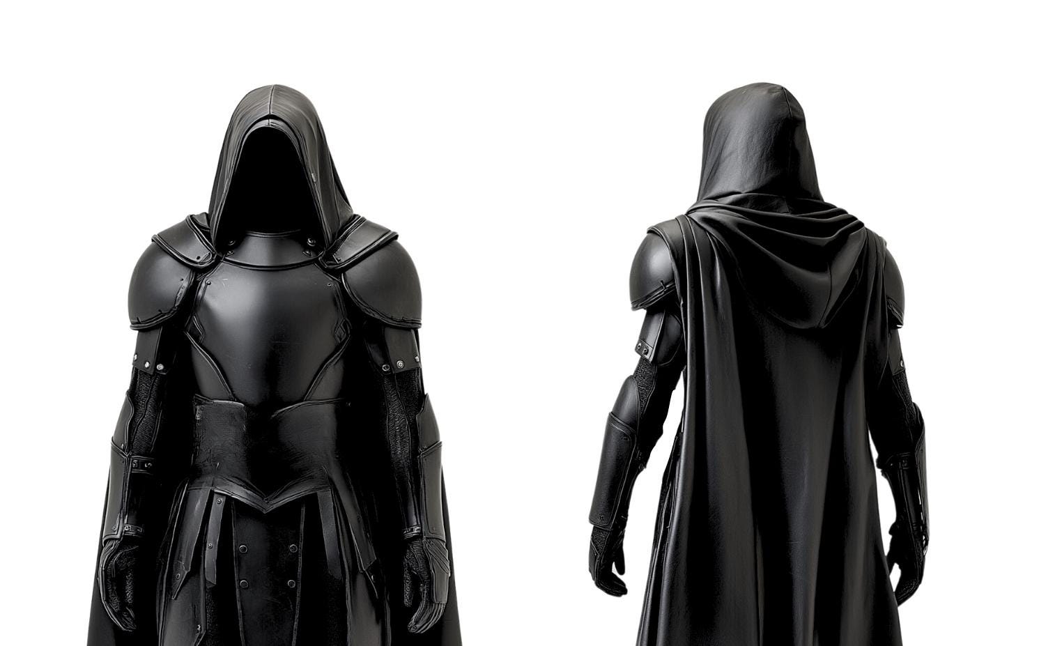 100% Genuine Leather Cloak and Armor Suit | Handmade Gothic Leather ...