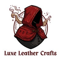 Black & Red Leather Medieval Hooded Cloak - Leather Armoured Cloak for ...