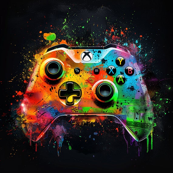 Xbox Controller Artwork Xbox Controller Art Etsy