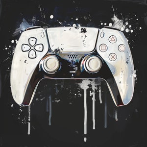PS5 Controller Framed Gaming Poster | Premium Framed Art Print | Gamer ...