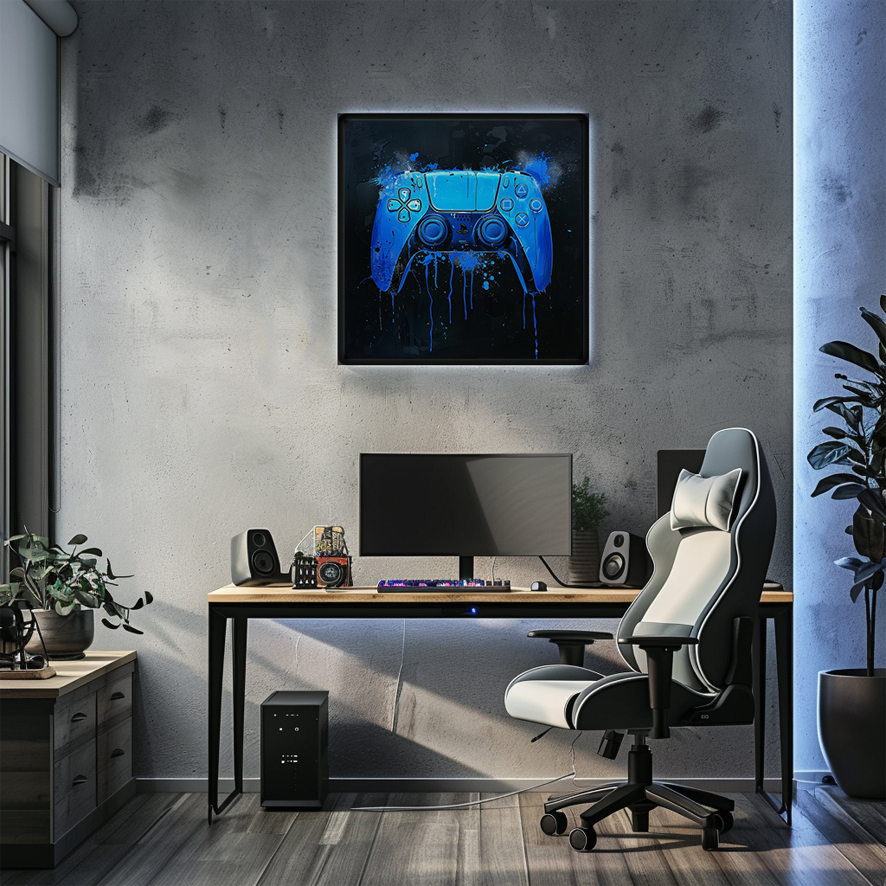 PS5 Controller Framed Gaming Poster | Premium Framed Art Print | Gamer ...