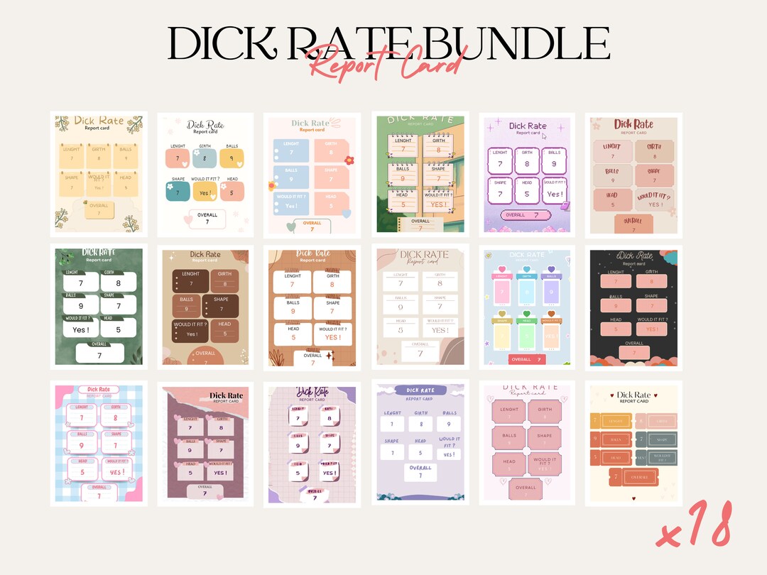 Adult Content Dick Rating Report Card Bundle Onlyfans, Fansly, Cam Girls, Snapchat - Etsy