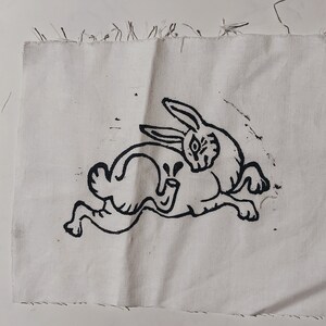 Lucky Rabbit Foot- Handprinted Patch - Etsy