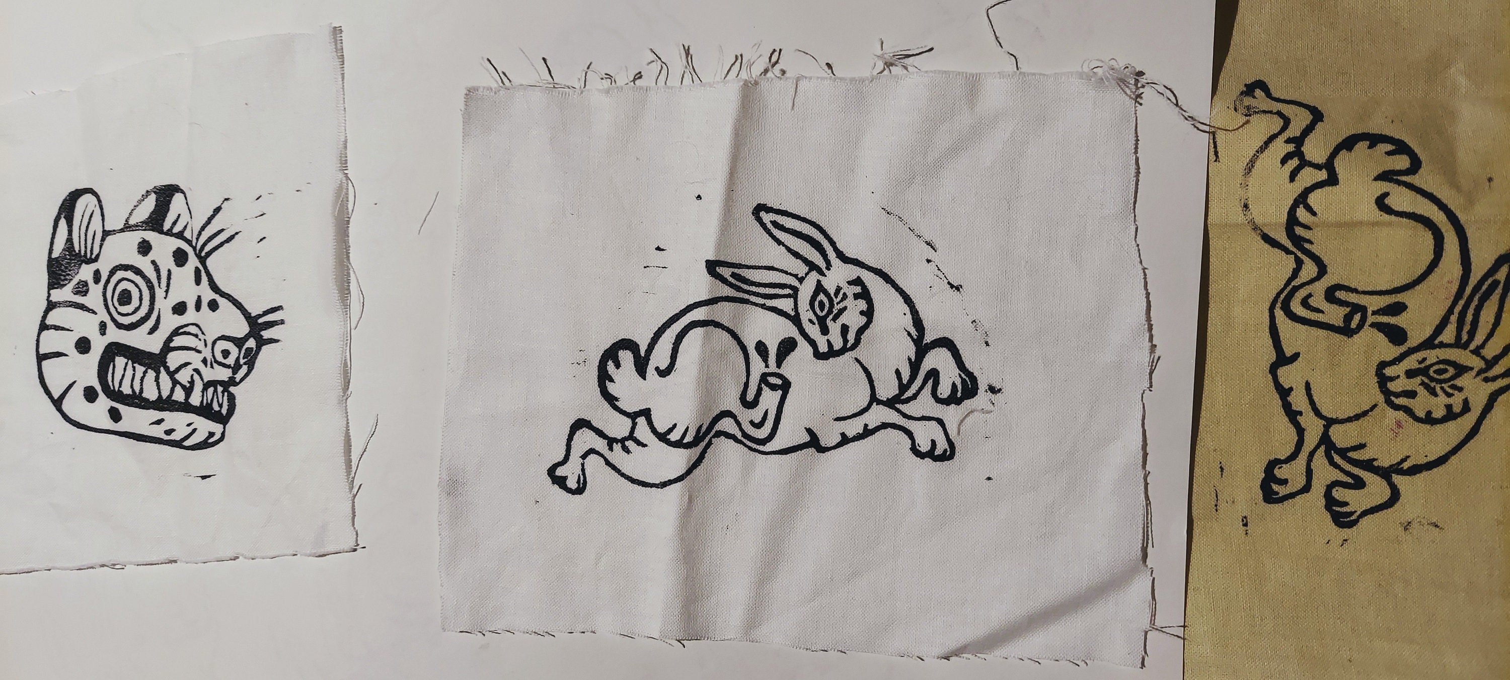 Lucky Rabbit Foot- Handprinted Patch - Etsy