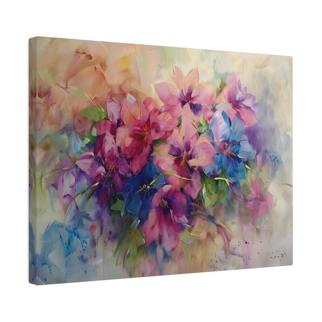 Abstract Wildflower Art Frameless Canvas Home Decor Nature Floral Gift ...