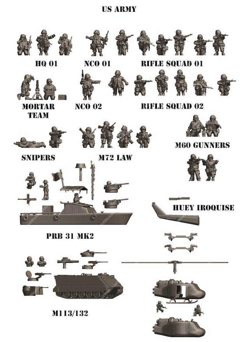 US ARMY STL File High Quality 3D Model Printer Model Figure Action ...