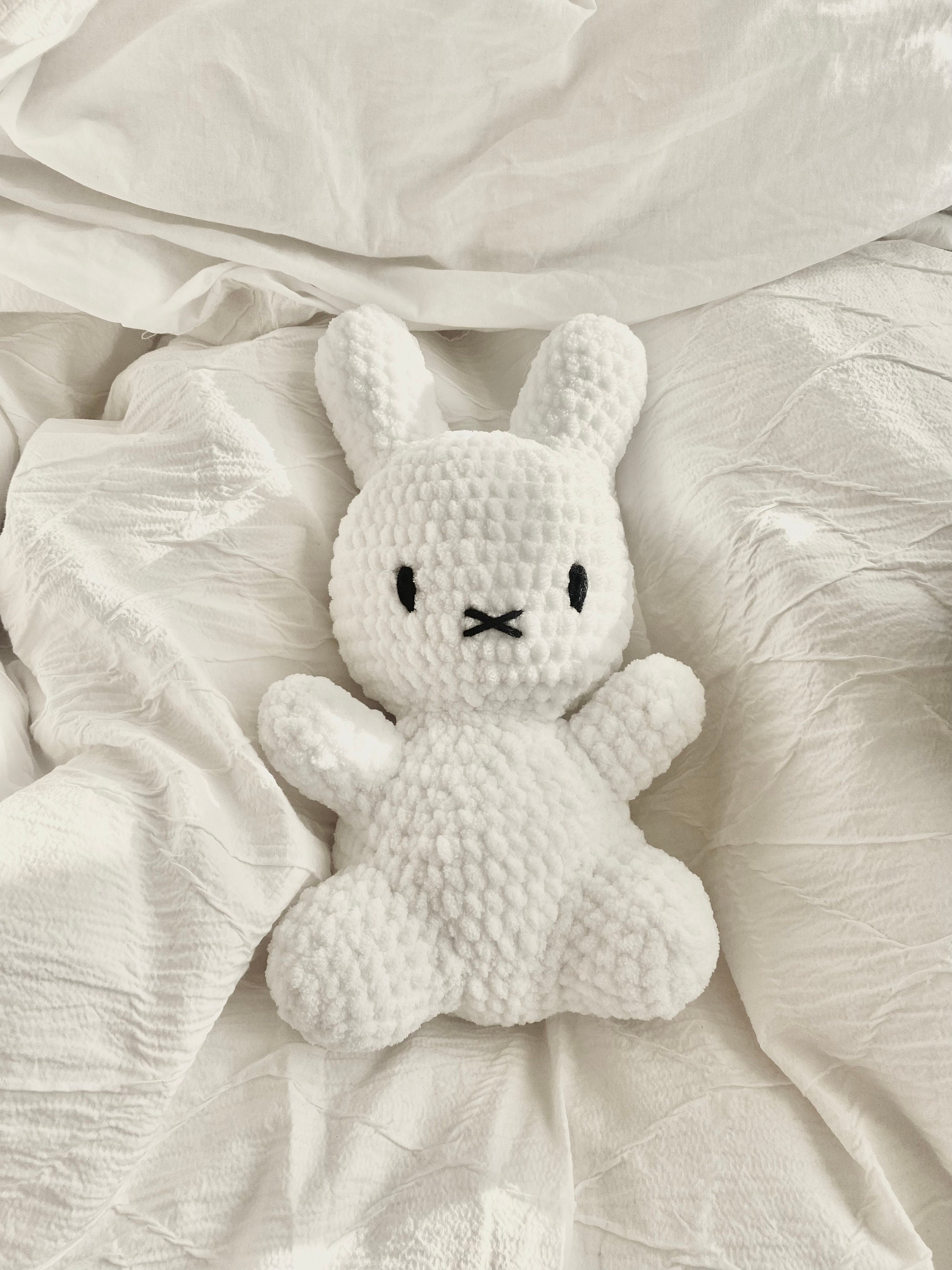 White Bunny Rabbit Amigurumi Crochet Plushie - Etsy