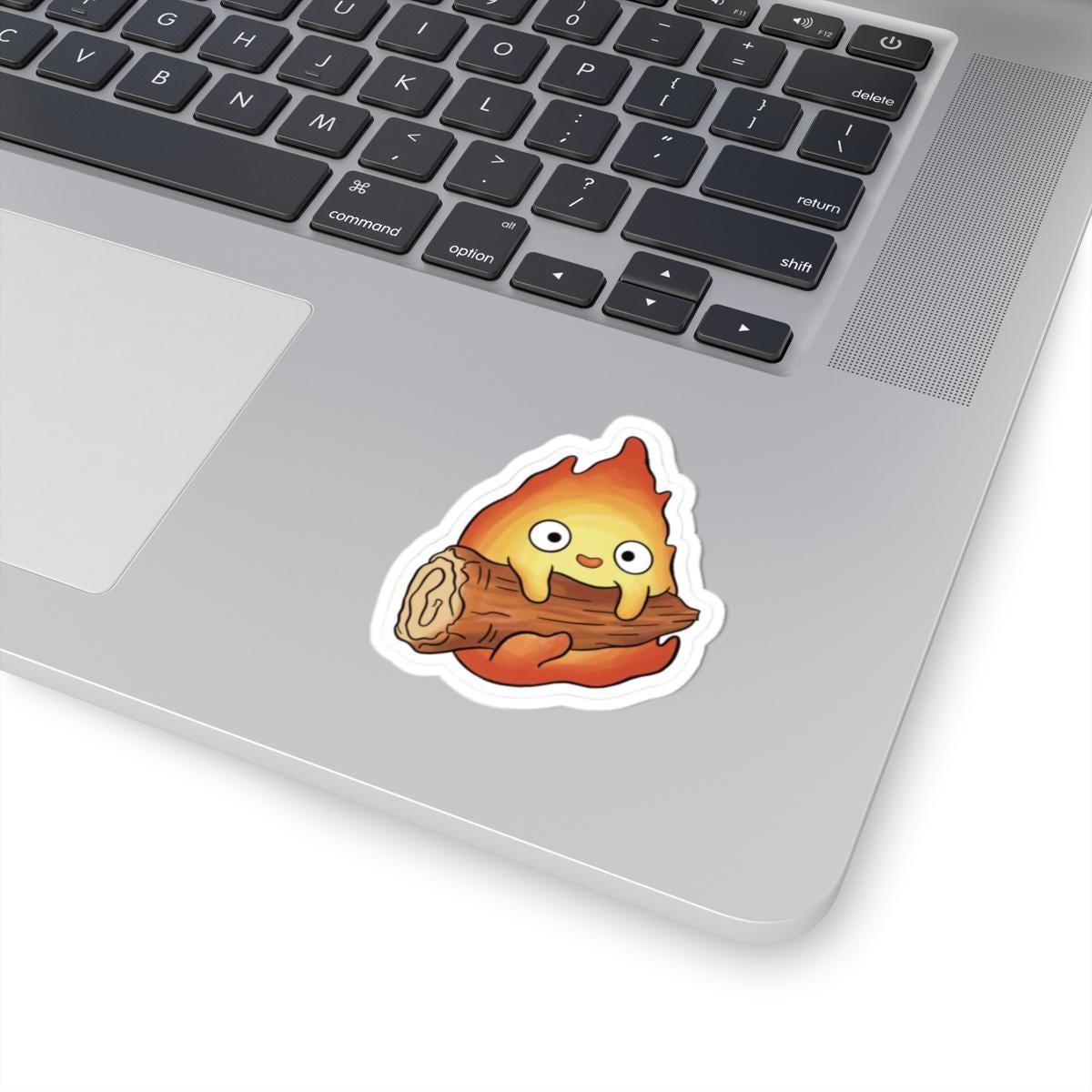 Calcifer Fire Demon Kawaii Happy Cute Fire Sticker Studio Ghibli Gift ...