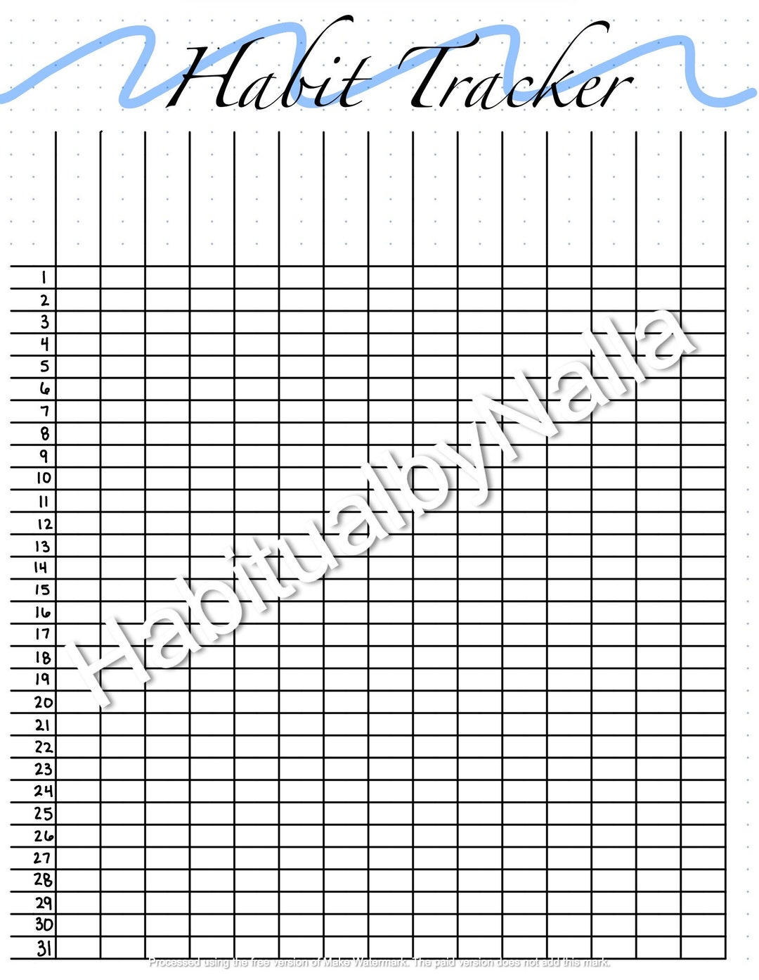 Habit Tracker Digital Template - Etsy