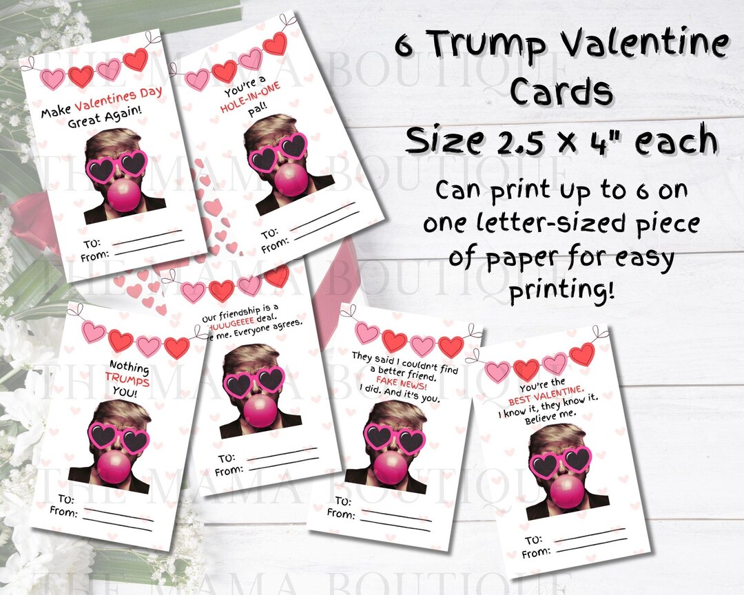 Trump Valentine Cards, Trump Valentines Day, Trump, Trump 2024, Trump ...