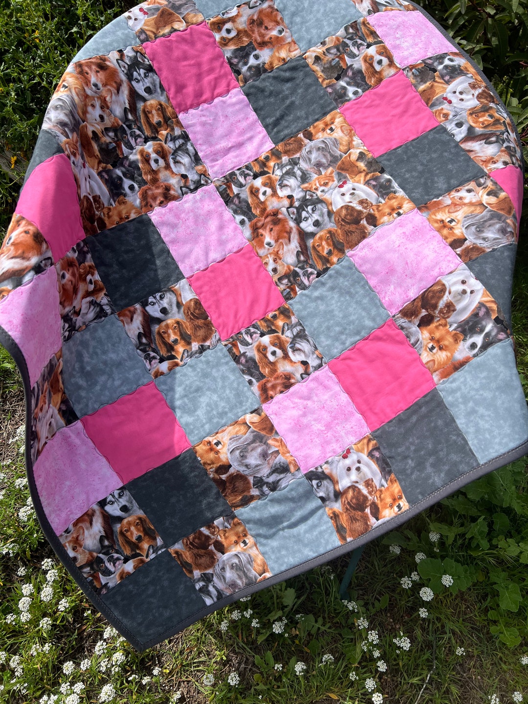 Kids Quilt Dogs 1 for Bed, Crib, Playpen, Play Mat, Traveling Blanket ...